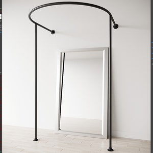 Changing Room Curved Fitting Curtain Rods Handmade Black and - Etsy