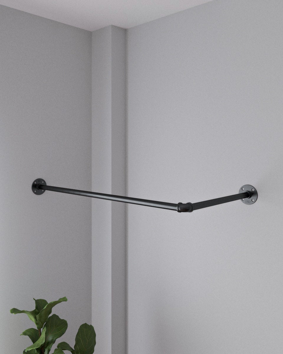 Industrial Corner Clothes Rail Clothes Hanger Wall Mounted - Etsy