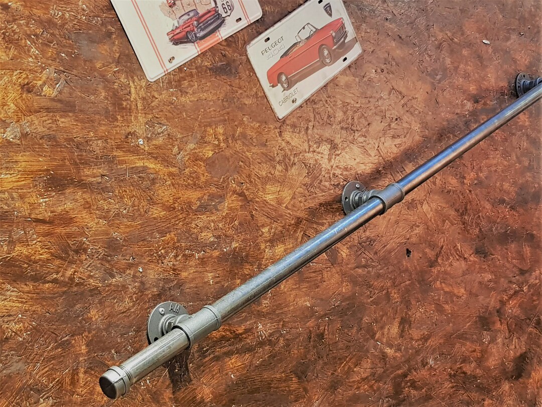 Industrial Iron Pipe Stair Handrail,bannister,grab Rails, Clothes Rack ...