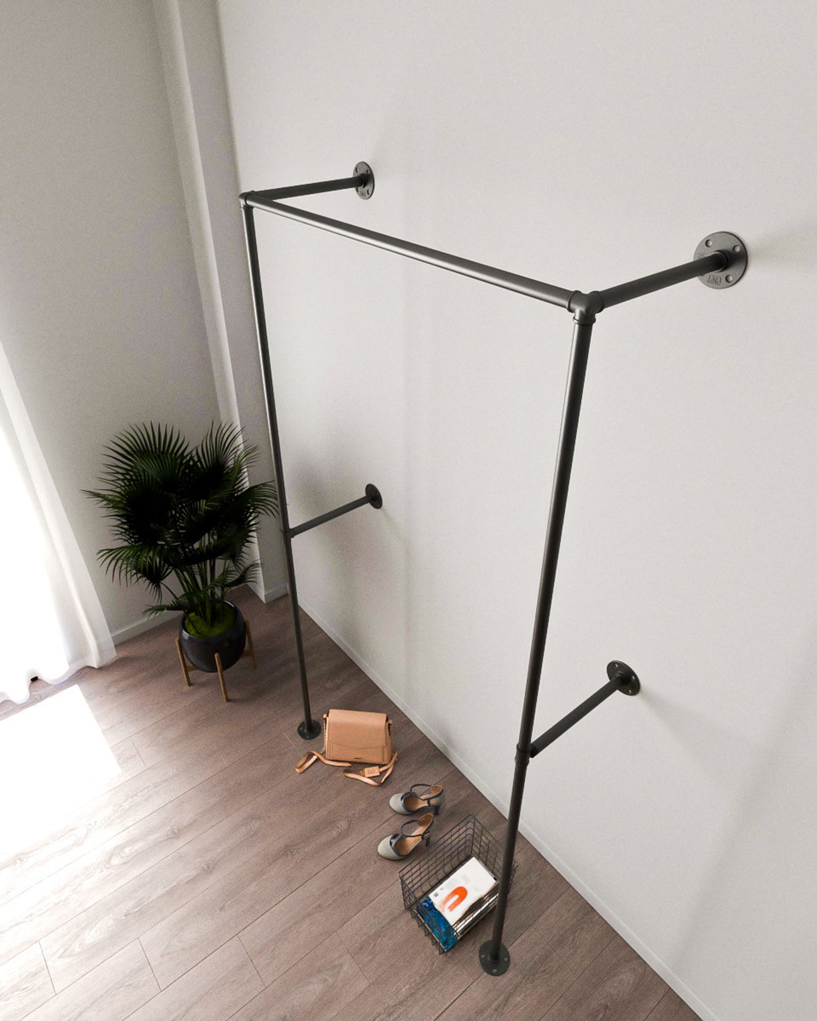 Handmade Urban Industrial Clothes Rail Clothing Rack Urban - Etsy