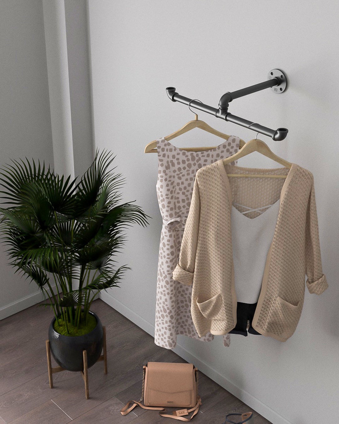 Wall Mounted Clothes Rack, Wall Mounted Clothes Rail, Pipe Rack ...