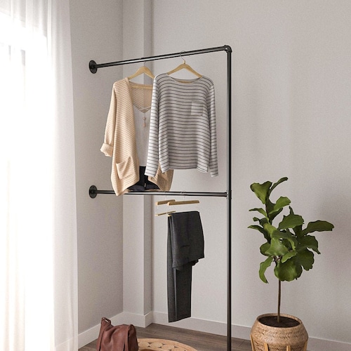 Industrial Minimal Pipe Clothing Rail / Garment Rack / Clothes - Etsy