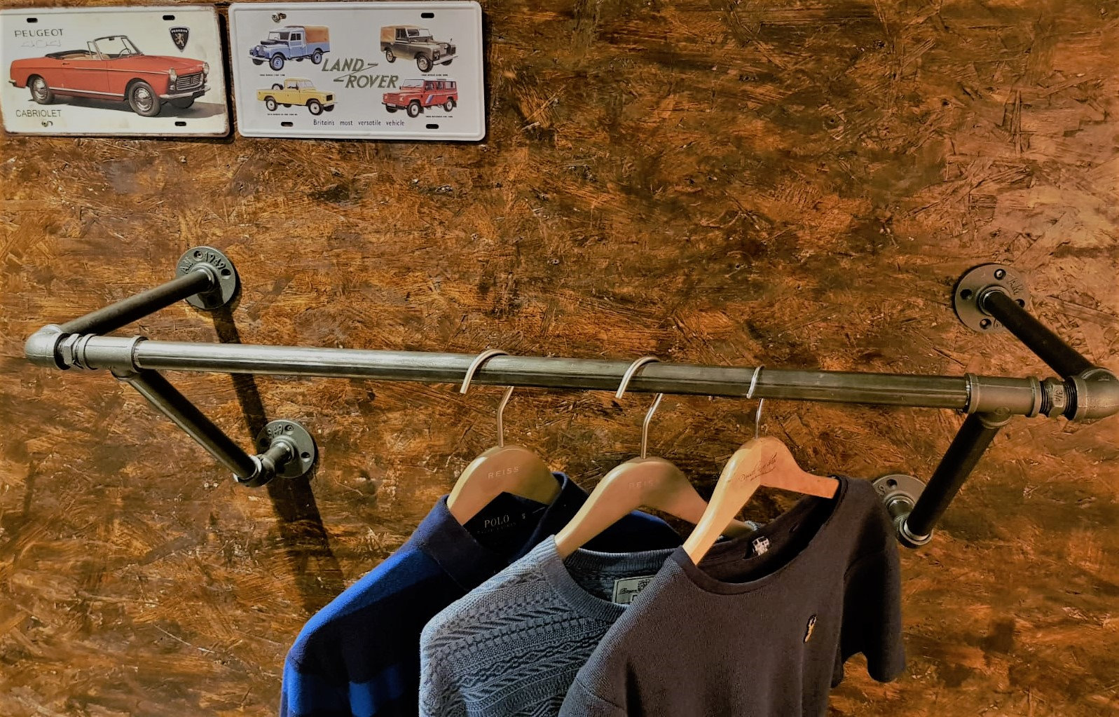 Wall Mounted Clothes Rack Wall Mounted Clothes Rail Garment | Etsy