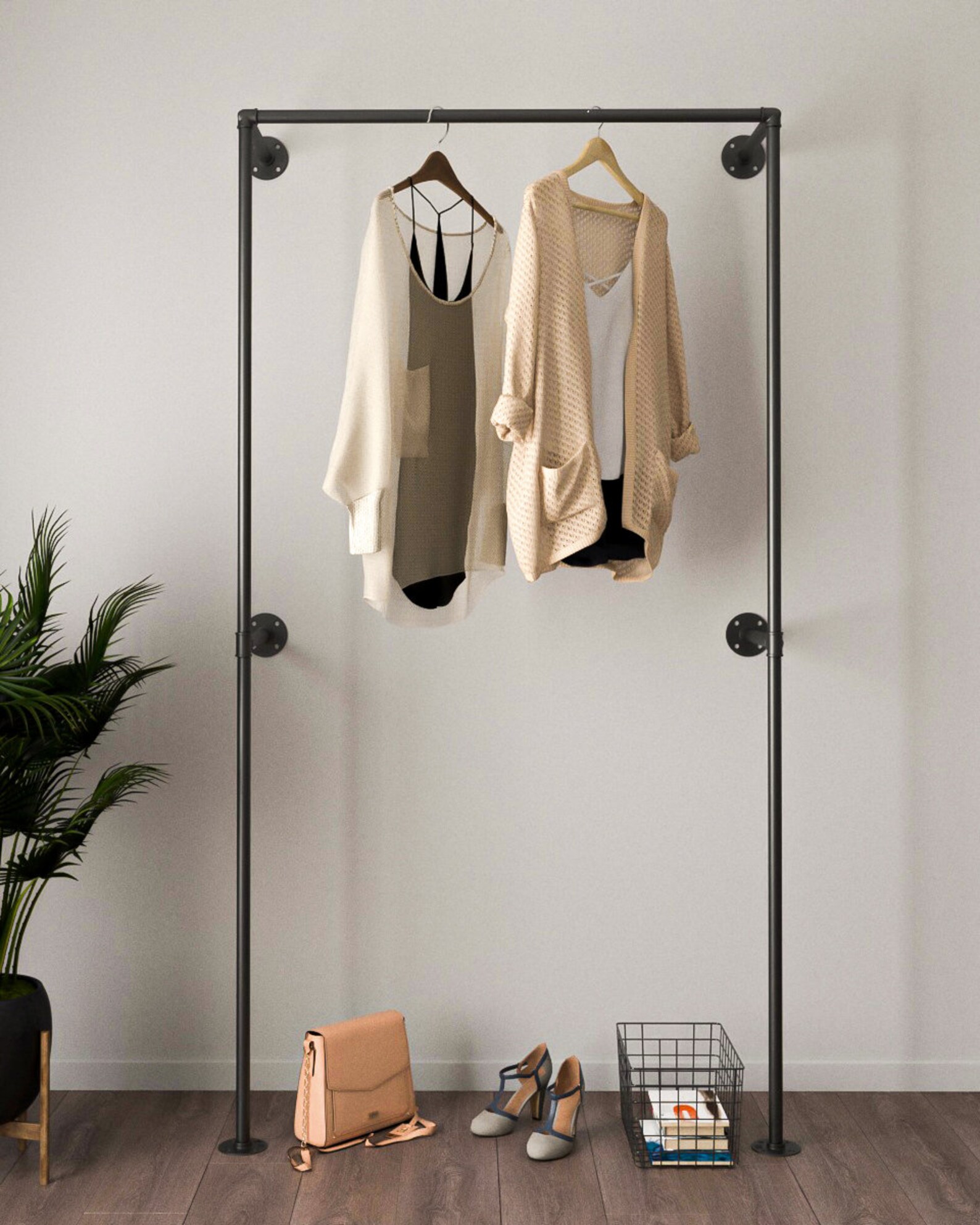 Handmade Urban Industrial Clothes Rail Clothing Rack Urban - Etsy