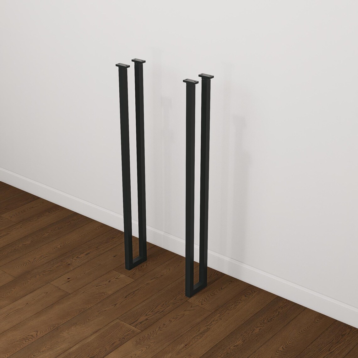 Industrial Steel Table Legs: Heavy Duty Box Frame, Set of 2 - Etsy