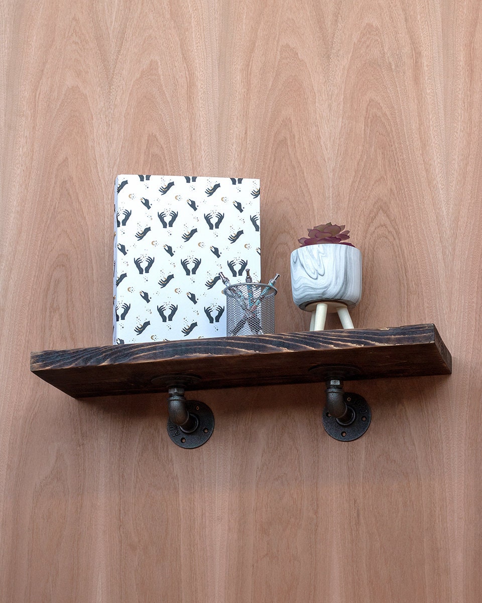 Pair Pipe Shelf Brackets Steampunk Shelf Brackets Industrial - Etsy