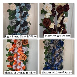 School Color Graduation Celebration Rose Hawaiian Ribbon Lei - Etsy