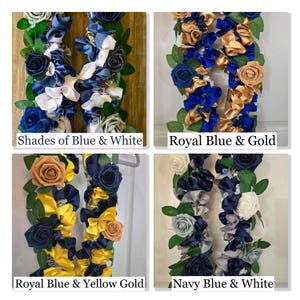 School Color Graduation Celebration Rose Hawaiian Ribbon Lei - Etsy