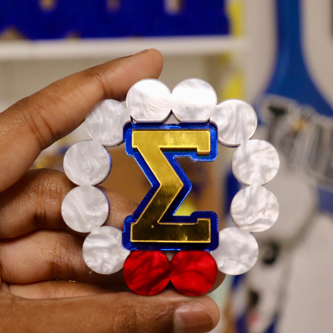 Sigma Gamma Rho Pearl & Ruby Pin – 10 Pearls, 2 Rubies Sgrho Acrylic ...