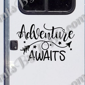 Adventure Awaits Decal RV Truck Camper Car Truck Wall Art Tumbler ...