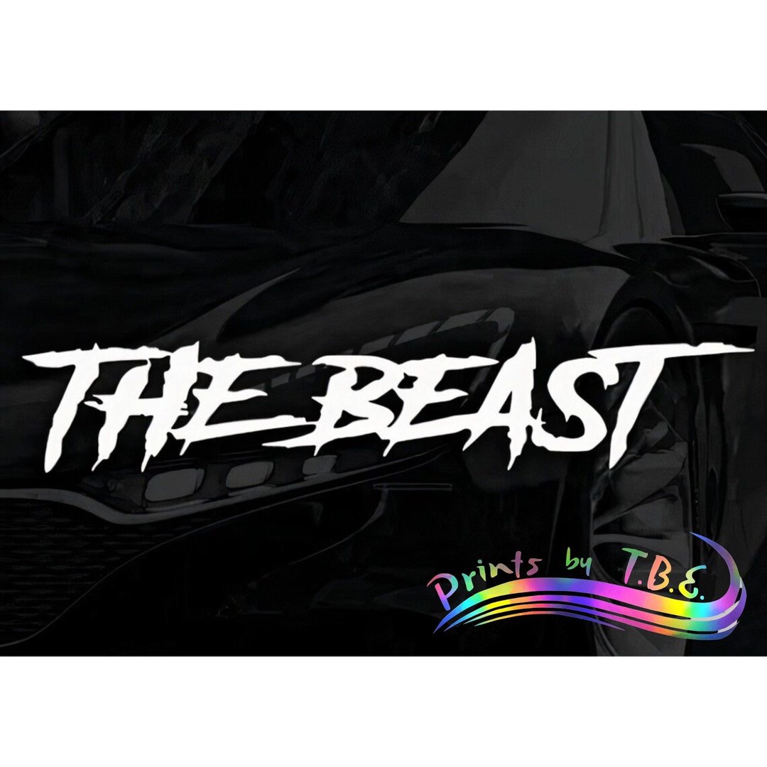 The Beast Car Decal Sticker Car Laptop Wall JDM Window Bumper ...