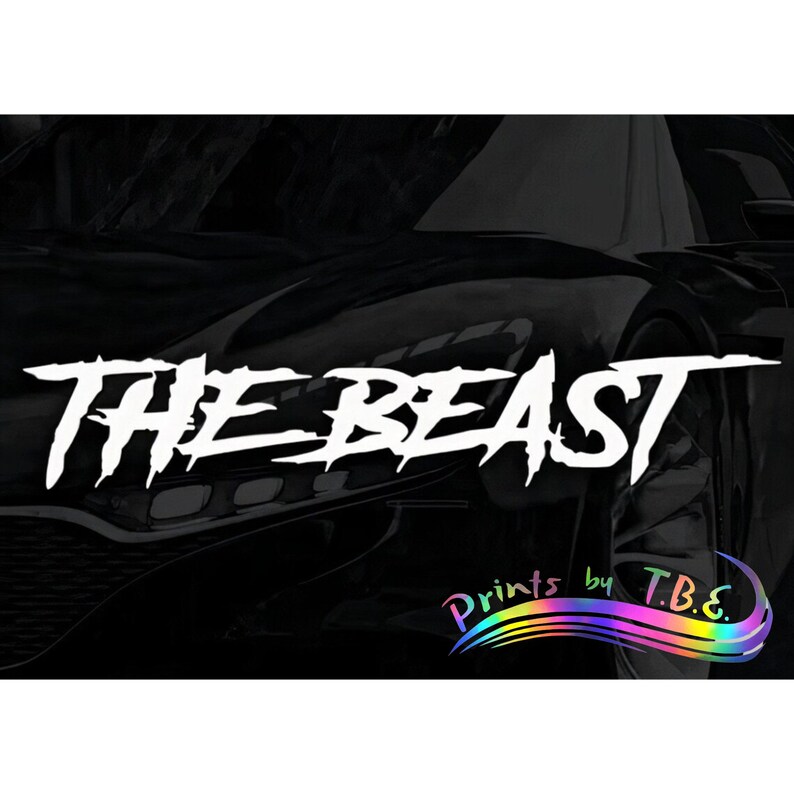 The Beast Car Decal Sticker Car Laptop Wall JDM Window Bumper Waterproof 22 Variations Gift ...
