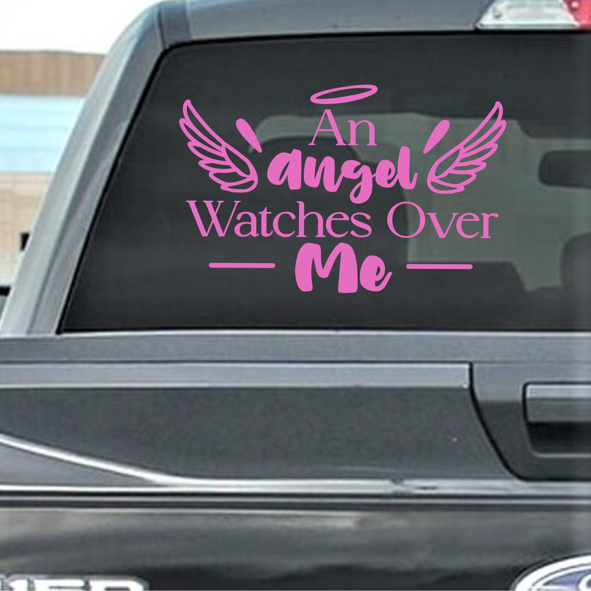 An Angel Watches Over Me Decal Car Tumbler Hydro Flask Window Wall Art ...
