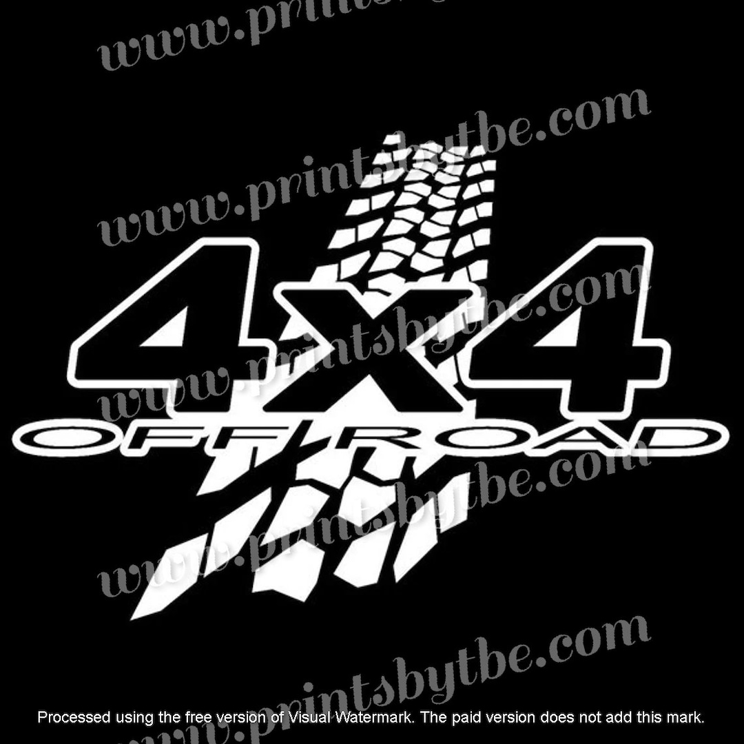 4x4 Off-road Decal Truck Mudding Offroad 4 Wheel Drive Lifted Truck ...