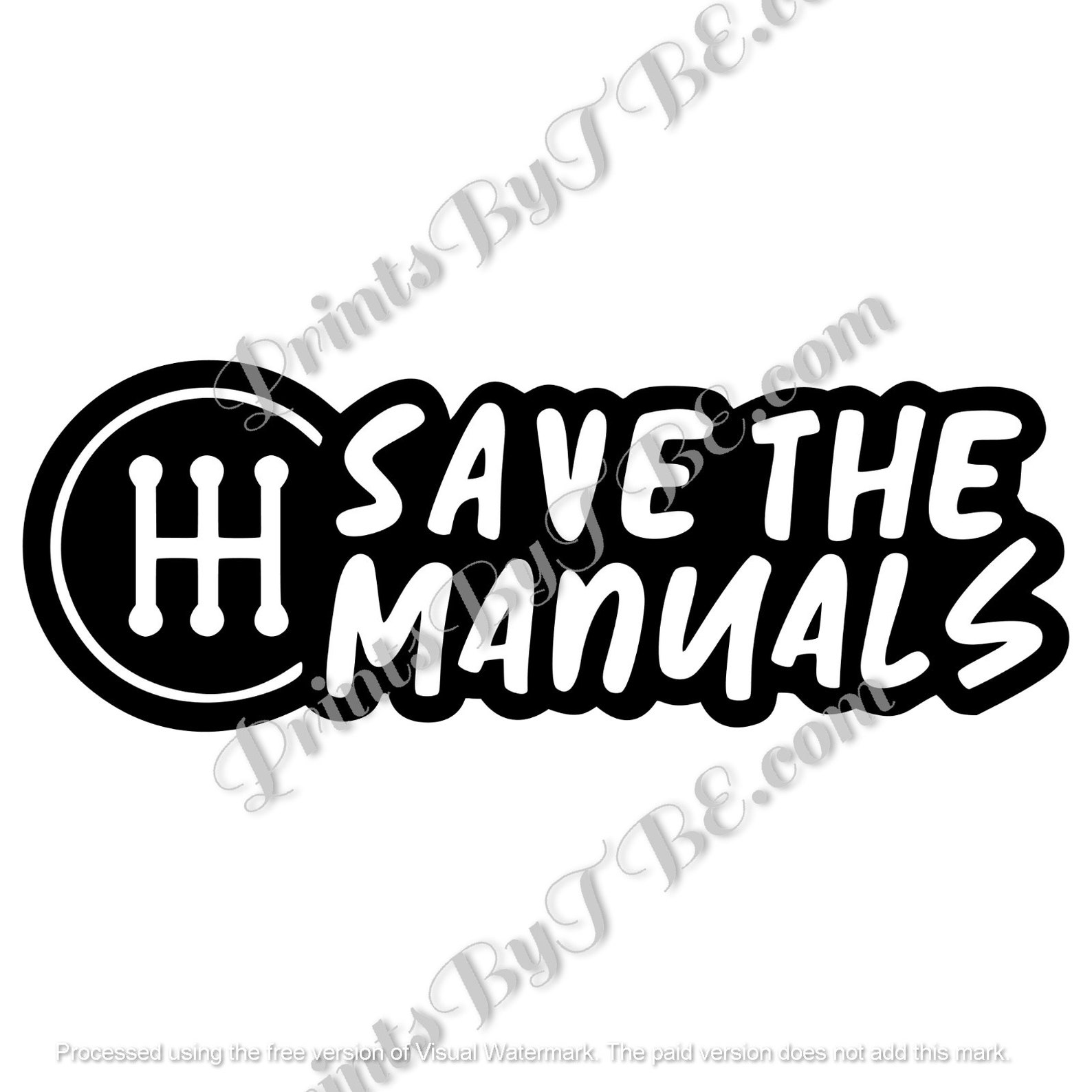 Save the Manuals Decal Sticker Car Tumbler Stick Shift Window Wall - Etsy