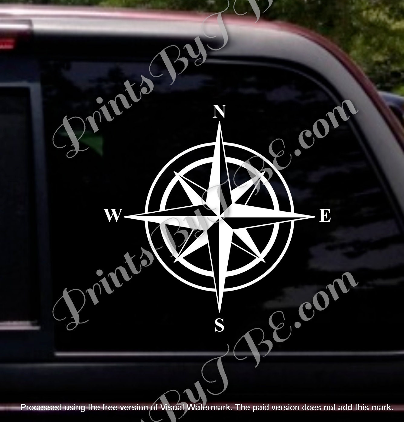 Compass Rose Decal Stickers Car Truck Camper RV Tumbler Hydro Flask ...