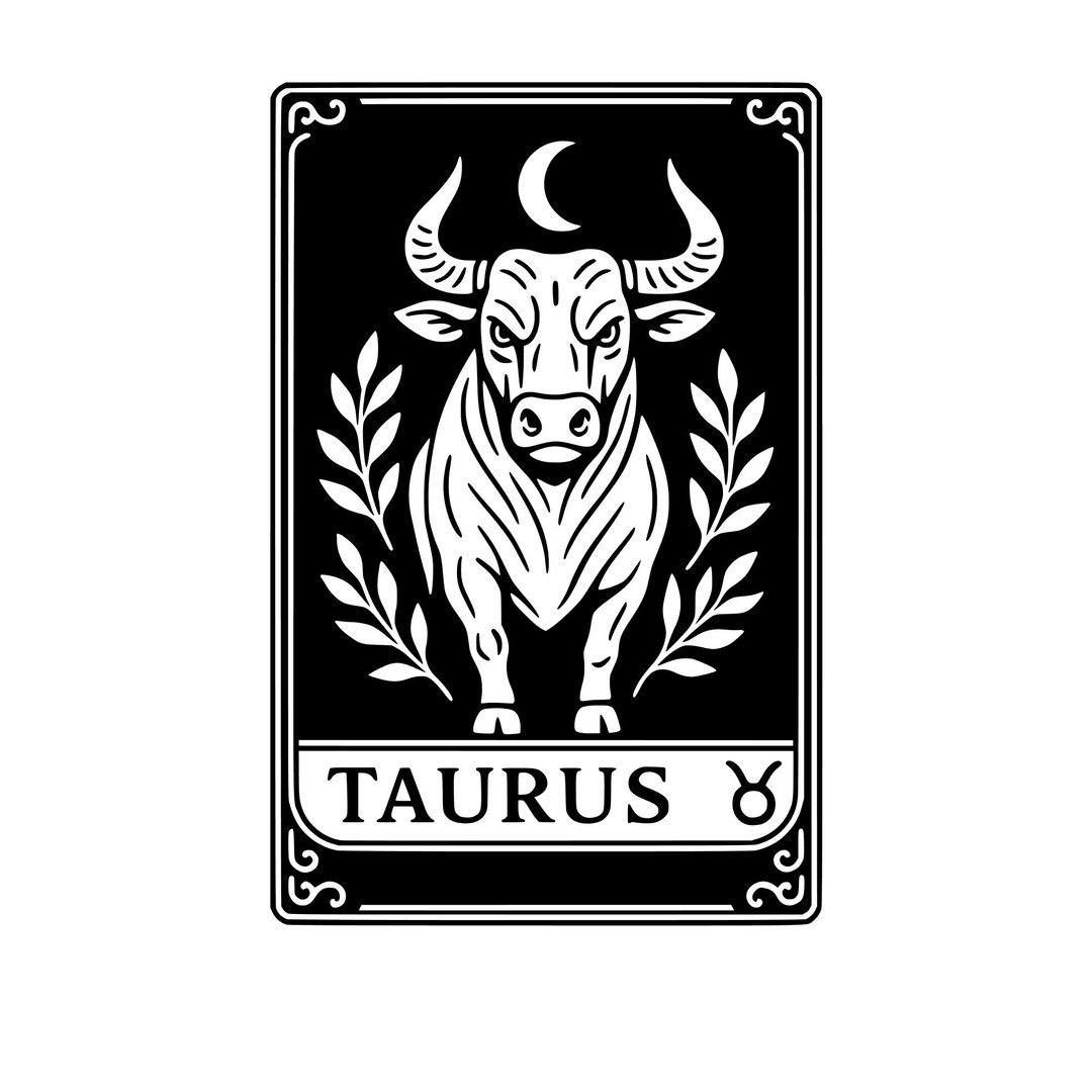 Taurus Horoscope Vinyl Decal – Tarot Card Zodiac Sticker - Etsy