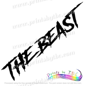 The Beast Car Decal Sticker Car Laptop Wall JDM Window Bumper ...