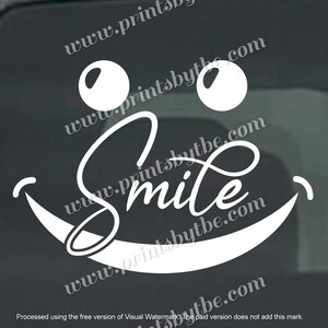 Smile Smiley Decal Sticker Car Tumbler JDM Tumbler Laptop Window Funny ...