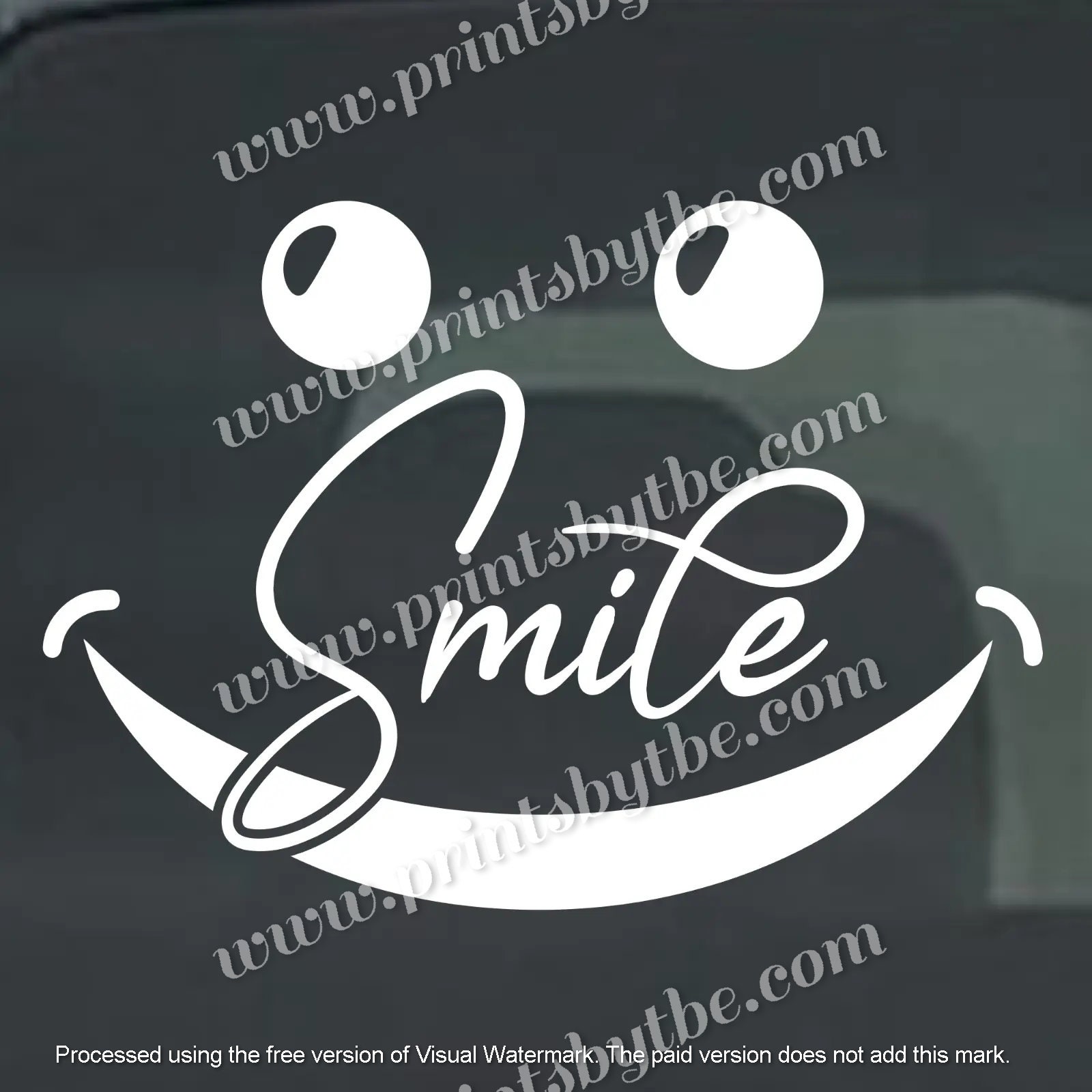 Smile Smiley Decal Sticker Car Tumbler JDM Tumbler Laptop Window Funny ...