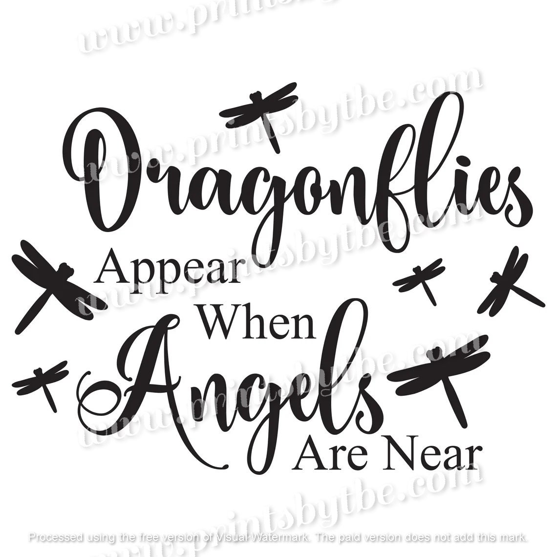 Dragonflies Angels Decal: Memorial Sticker, Car, Tumbler, Home Decor - Etsy