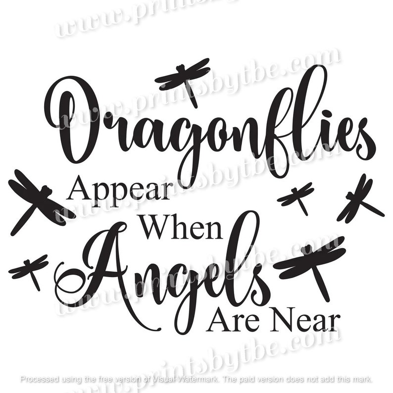 Dragonflies Angels Decal: Memorial Sticker, Car, Tumbler, Home Decor - Etsy