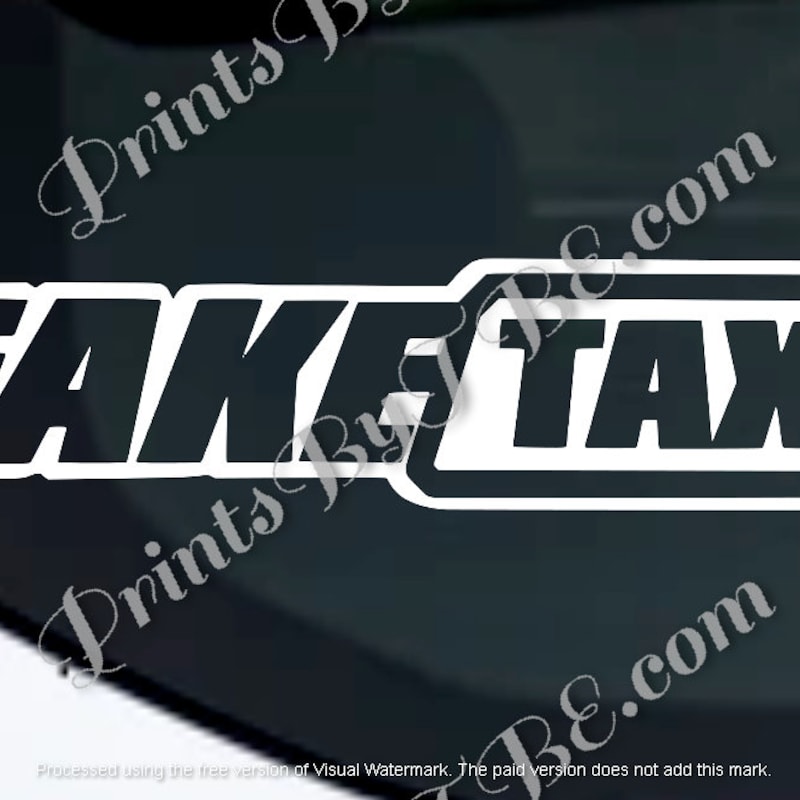 Fake Taxi Sticker for Car - Etsy