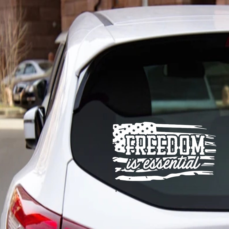 Freedom is Essential Flag Vinyl Decal, JDM Car Sticker - Etsy
