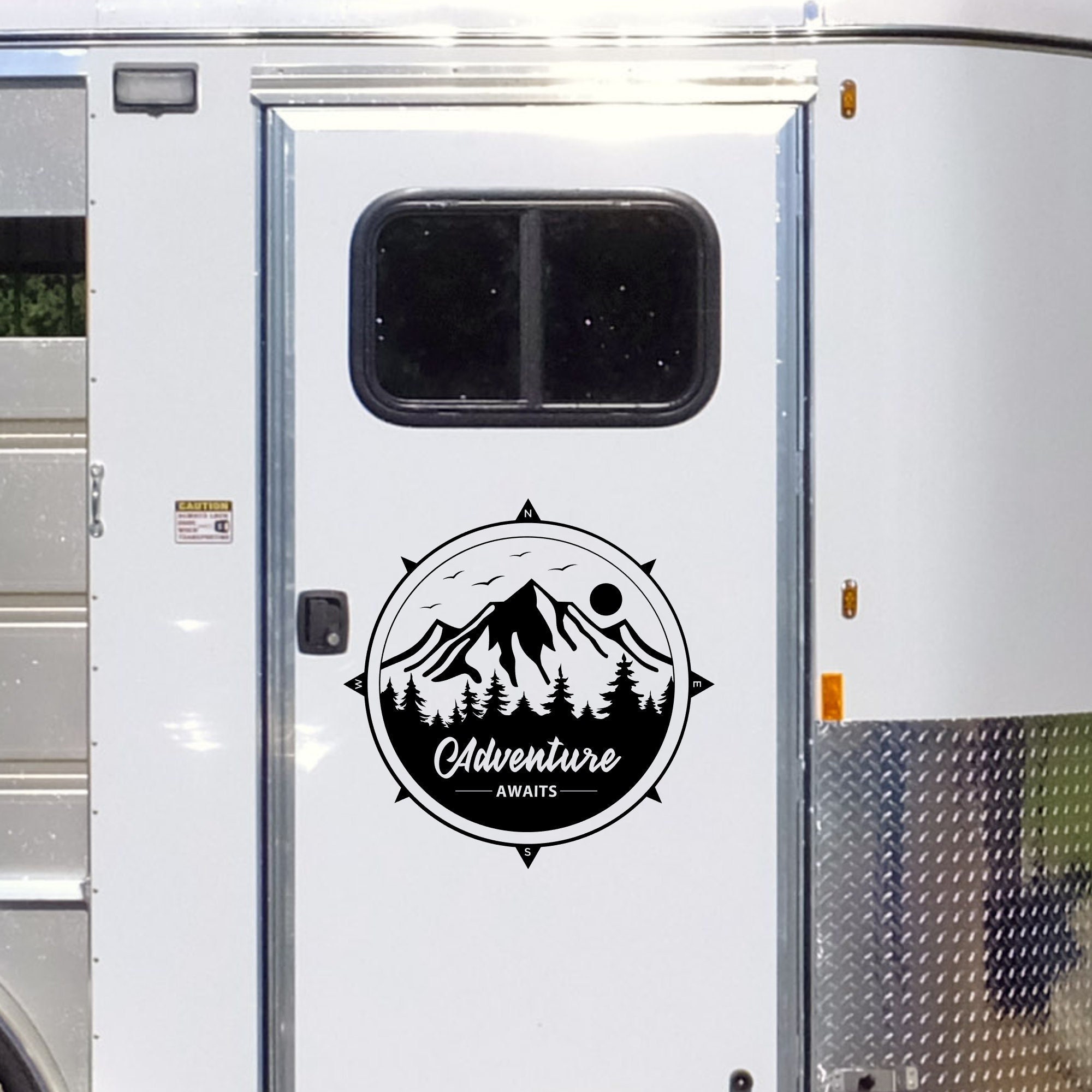 Adventure Awaits Compass Decal Car Truck Camper RV Tumbler Hydro Flask ...