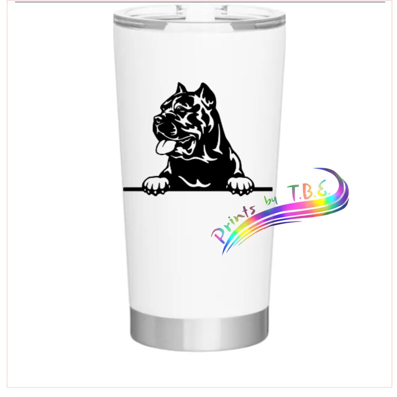 Peeking Cane Corso Dog Decal Tumbler Truck Car Window Laptop Hydro ...