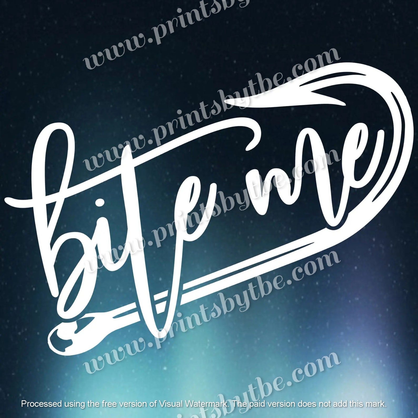 Bite Me Decal Sticker Fishing Tumbler Boat Car Truck Window Wall Man ...