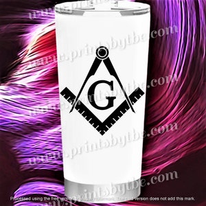 Masonic Freemason Decal Stickers Square and Compass Tumbler Car Truck ...
