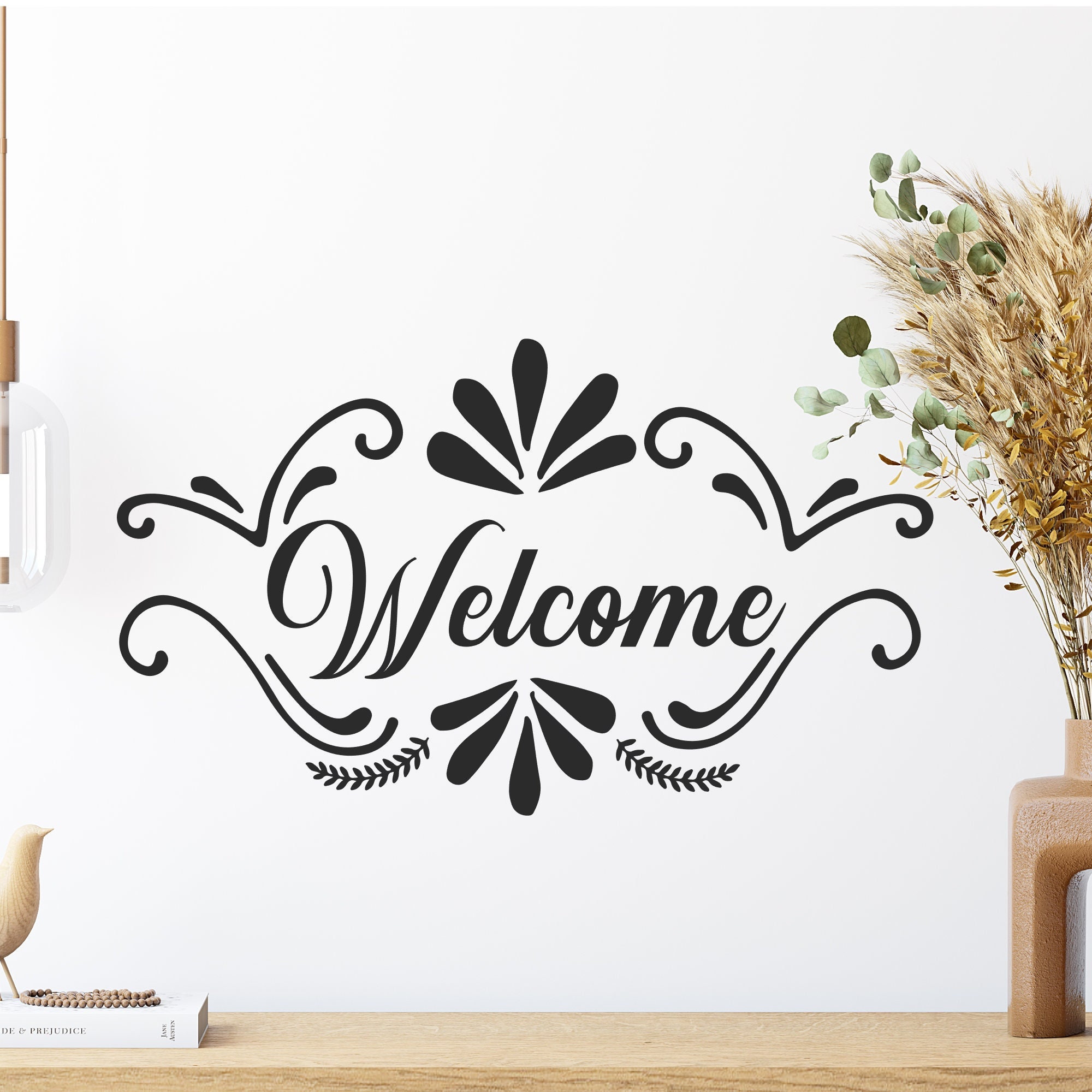 Welcome Sign Decal Wall Art Home Decor Door Window Sticker 22 ...