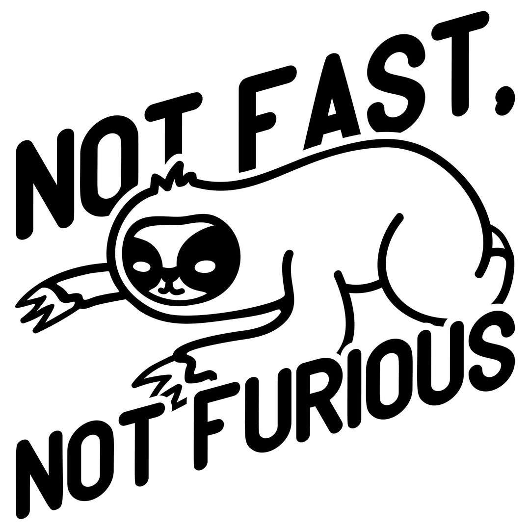 Not Fast Not Furious Sloth Decal Car Laptop Tumbler Wall Window JDM ...