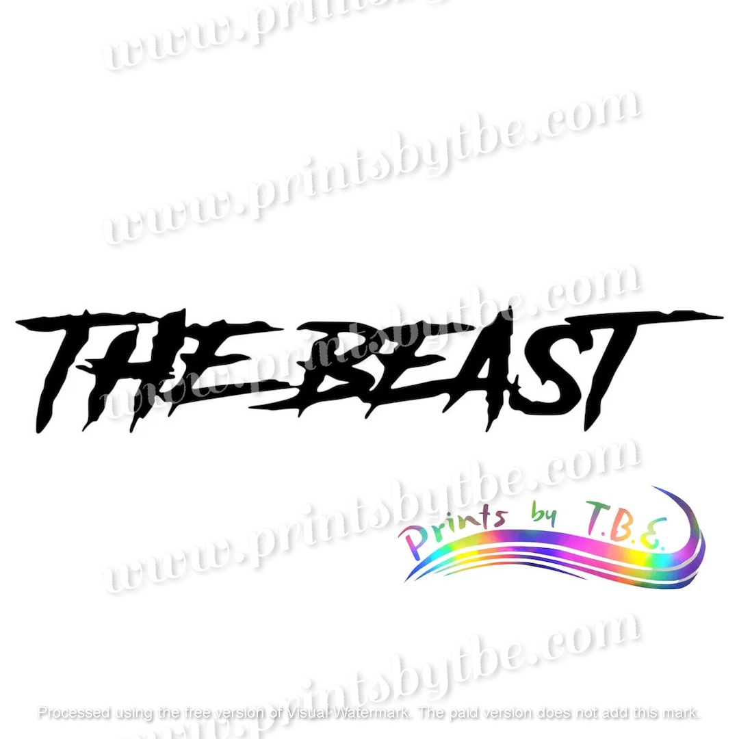 The Beast Car Decal Sticker Car Laptop Wall JDM Window Bumper ...