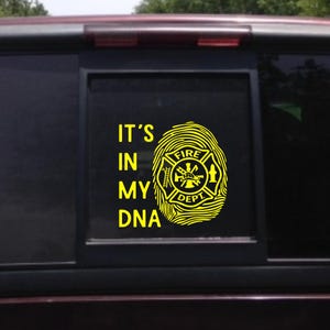 Firefighter DNA Vinyl Decal - Car, Wall, Laptop Sticker - Etsy