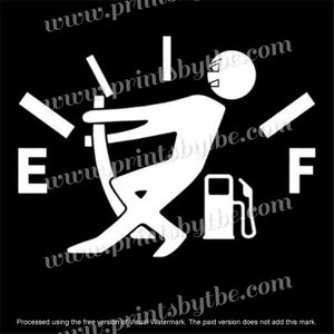 Empty Fuel Gas Gage Decal Truck Car Motorcycle RV Window Vinyl ...