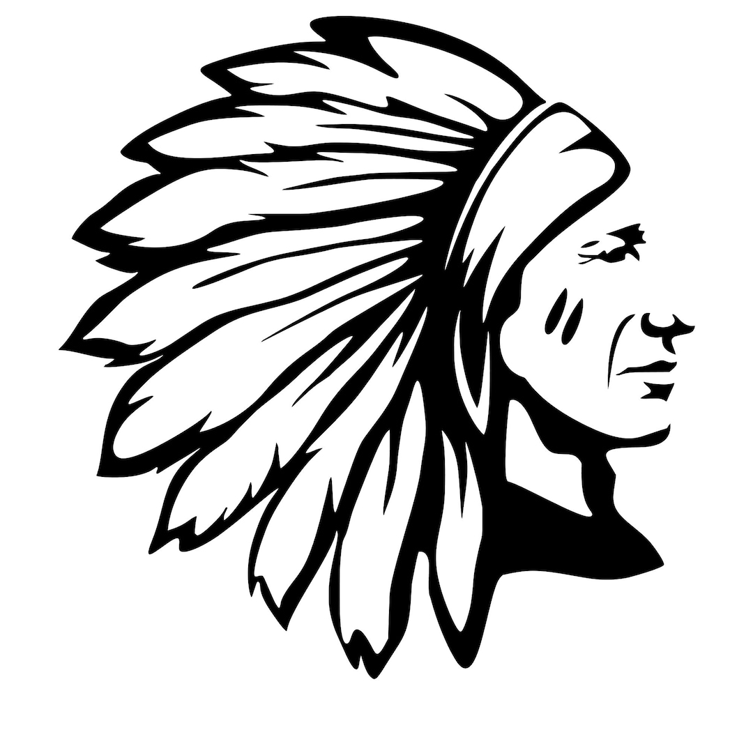 Indian Chief Headdress Decal Sticker Car Truck Tumbler Wall Window ...