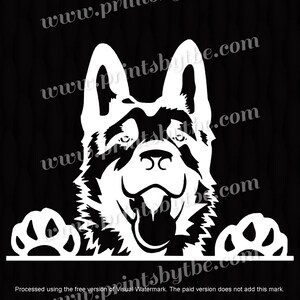 Peeking German Shepherd Vinyl Decal - Car, Tumbler, Laptop Sticker - Etsy