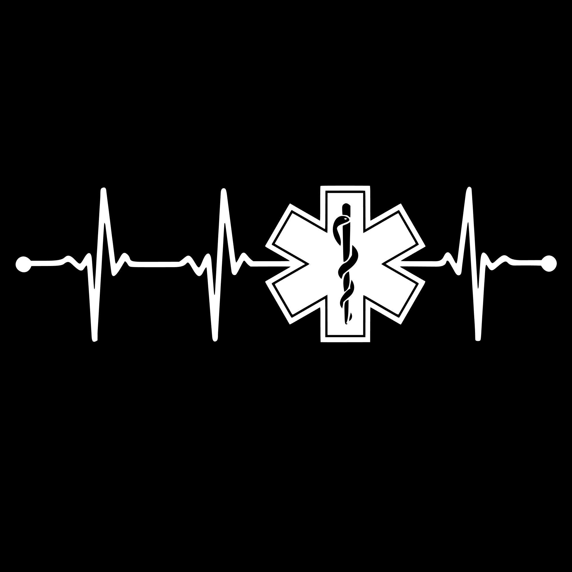 EMT Heartbeat Vinyl Decal, First Responder Car Sticker - Etsy