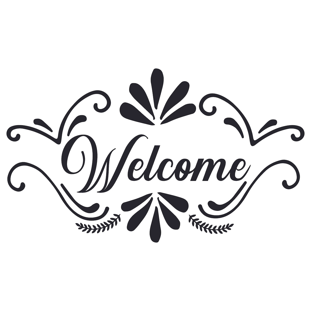Welcome Sign Vinyl Decal - Home Decor, Door or Window Sticker - Etsy