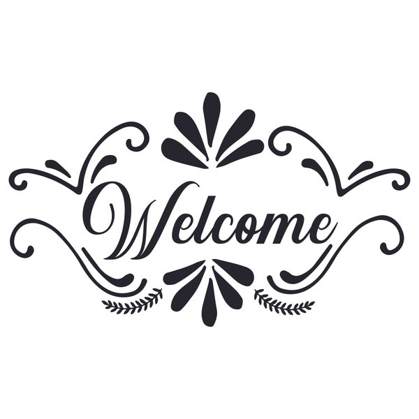 Welcome Door Decal - Etsy