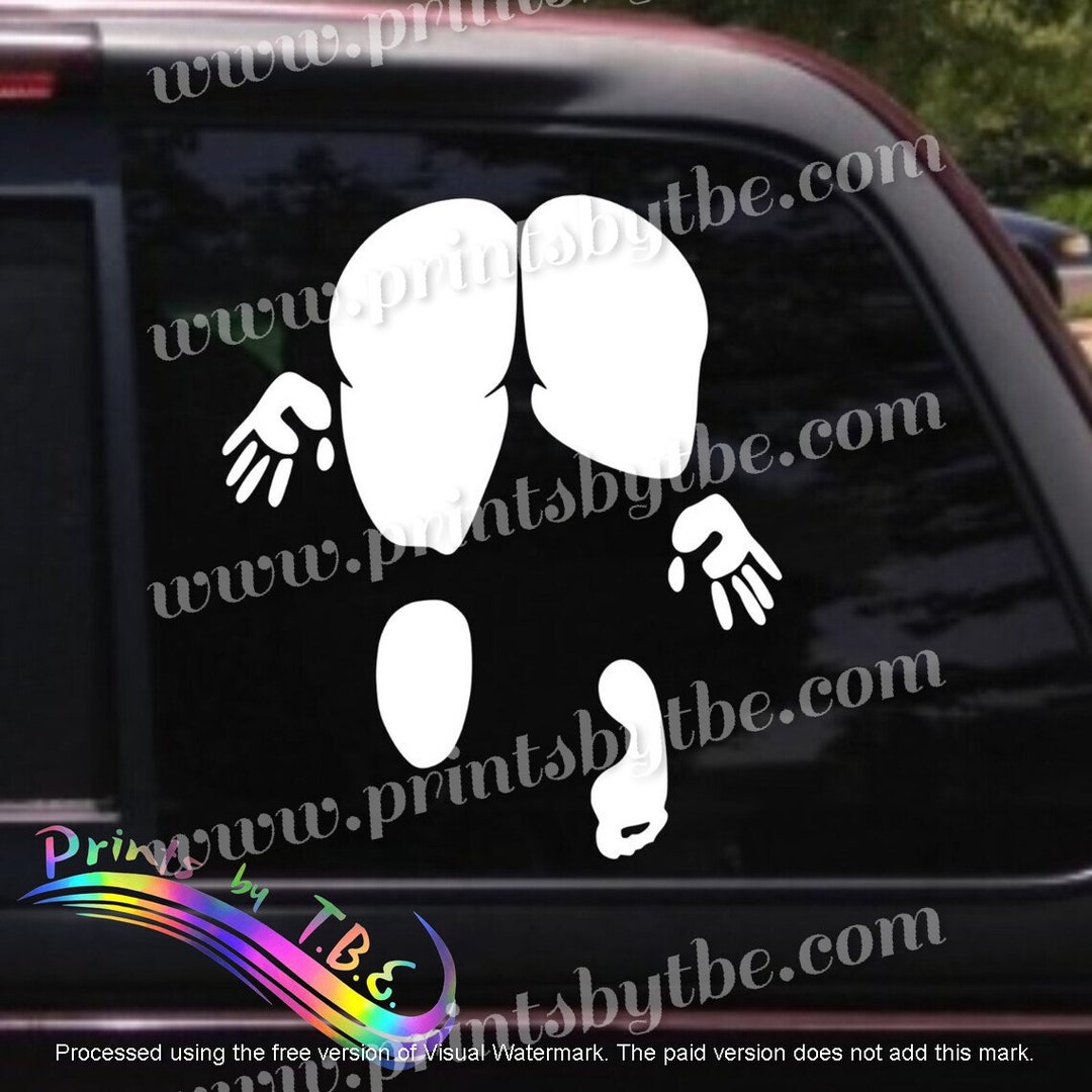 Playful Sexy Booty Butt Decal Sticker Cheeky Rear View Vinyl Decal Fun ...