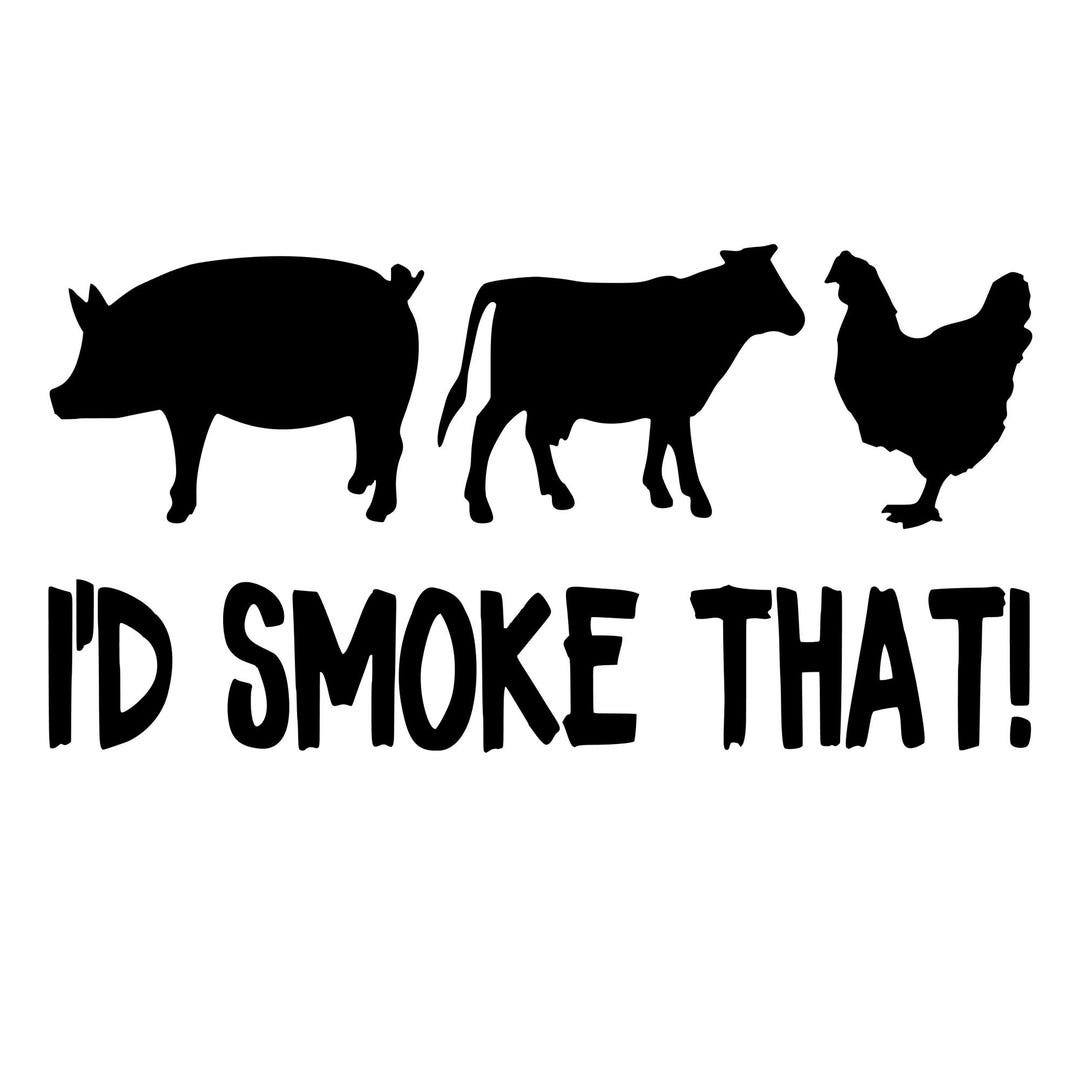 I'd Smoke That Decal Stickers Grilling Pork Swine Brisket Pork Chops ...