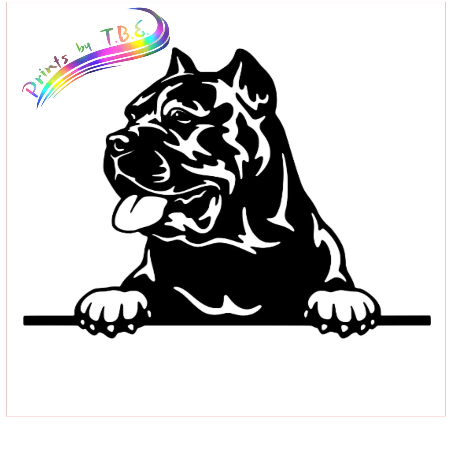 Peeking Cane Corso Dog Decal Tumbler Truck Car Window Laptop Hydro ...