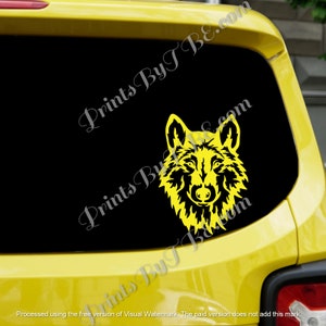 Wolf Head Vinyl Decal Stickers Wolves Tumbler Car Laptop Window Wall ...