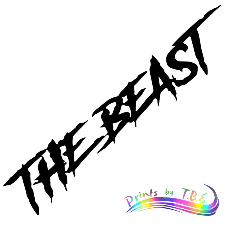 The Beast Car Decal Sticker Car Laptop Wall JDM Window Bumper ...
