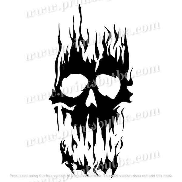 Skull Wall Decal - Etsy