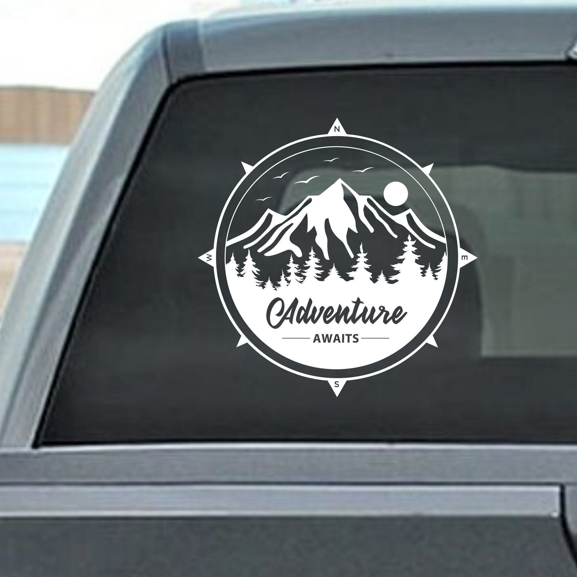 Adventure Awaits Compass Decal Car Truck Camper RV Tumbler Hydro Flask ...