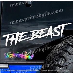 The Beast Car Decal Sticker Car Laptop Wall JDM Window Bumper ...